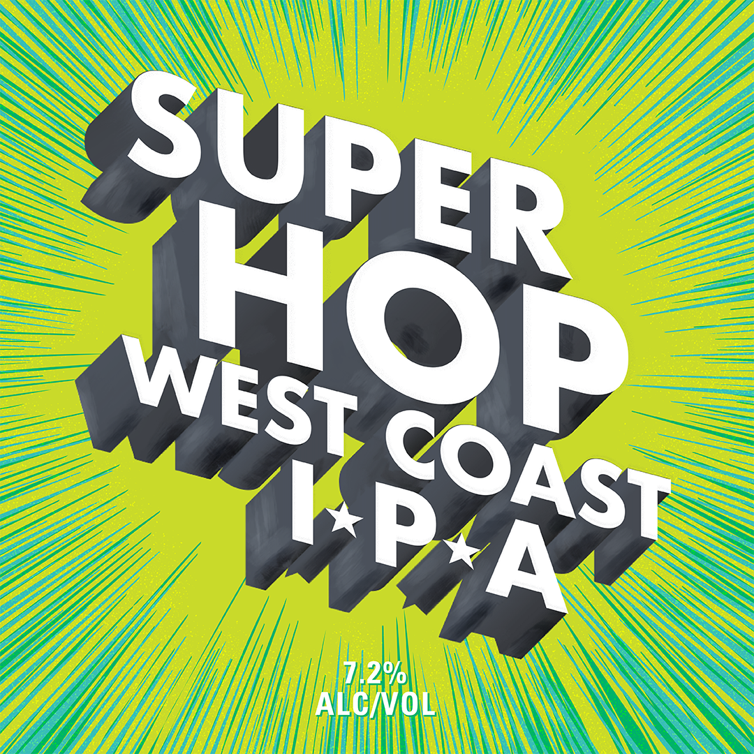 SUPER HOP WEST COAST IPA DECAL BLACKMANS BREWERY | Blackman's Brewery