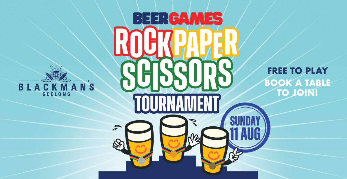 Rock Paper Scissors banner | Blackman's Brewery